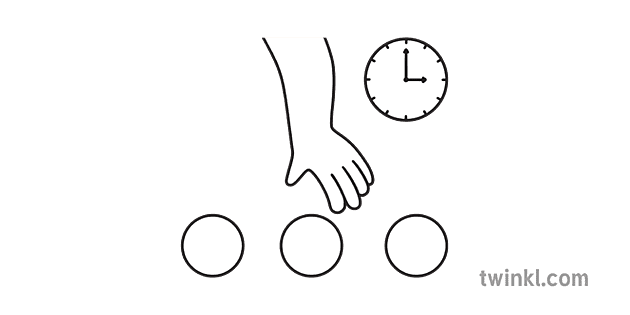 SYM Choosing Time BW Illustration - Twinkl