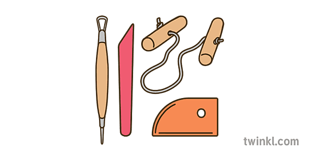 Sym Clay Tools Colour Illustration Twinkl