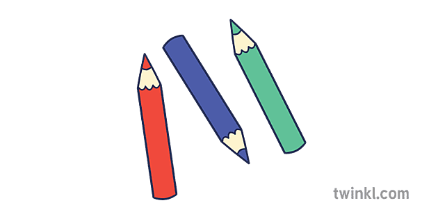 Sym Colouring Pencils Colour Illustration Twinkl