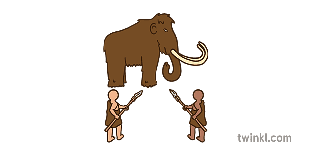Sym Hunted Stone Age Colour Illustration Twinkl