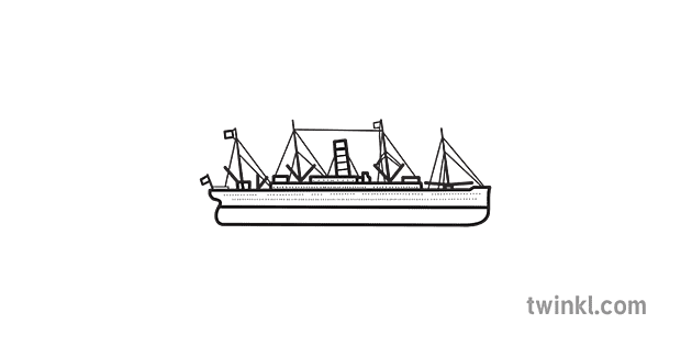 SYM RMS Carpathia BW Illustration