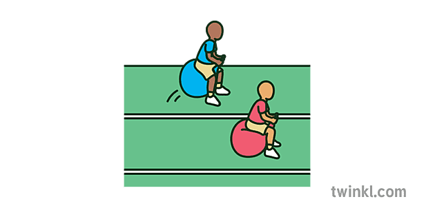 SYM Space Hopper Race Colour Illustration - Twinkl