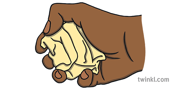 Scrunching Paper Fingers Hands Texture Sensory Activity KS1 Illustration