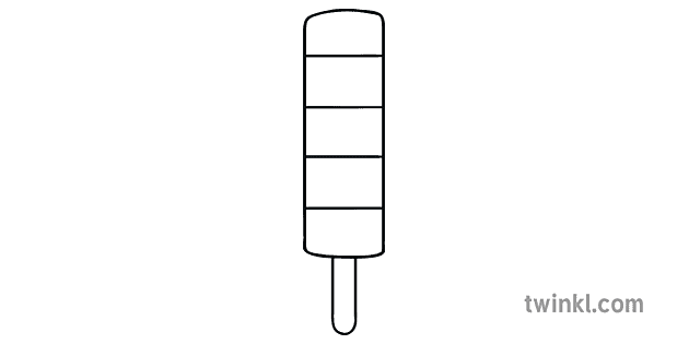 shape 5 ice lolly template blank coloring ks1 Ilustración - Twinkl
