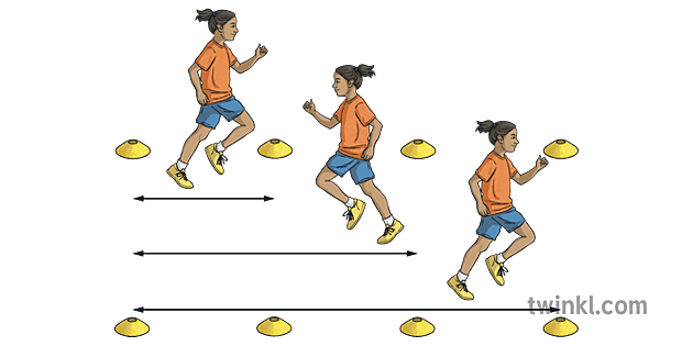 navette courses y6 frapper et lancer cricket pe ks2 Illustration - Twinkl