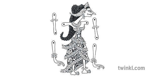 sita indonesiano wayang kulit paper craft ks2 Illustration - Twinkl