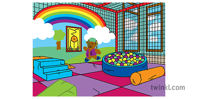 Soft Play Area Black Outline Colour Illustration - Twinkl