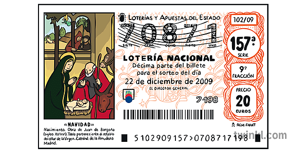 boleto de loteria español - Twinkl