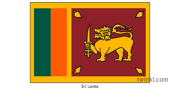 Sri Lankan lippu Illustration - Twinkl
