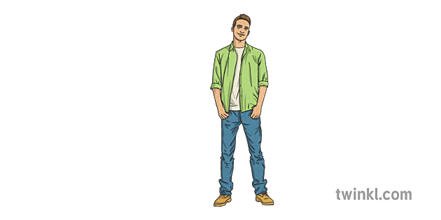 Standing Man Illustration - Twinkl