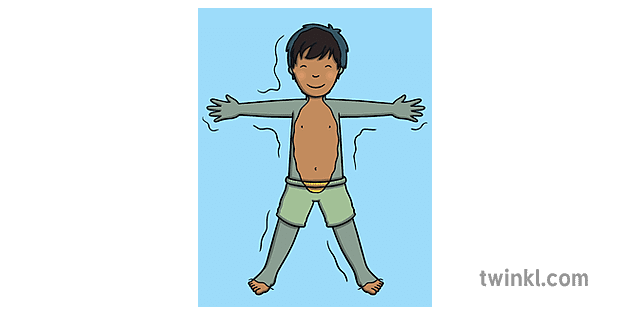 estrella de mar flotando boca arriba Illustration - Twinkl