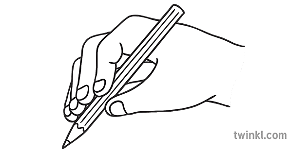 Static Tripod Pencil Grip Black and White - Twinkl