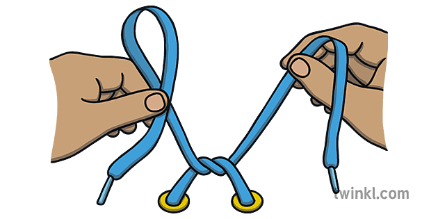 Step 5A Shoelaces Tie Tying Knot Fine Motor Skills KS1 Illustration