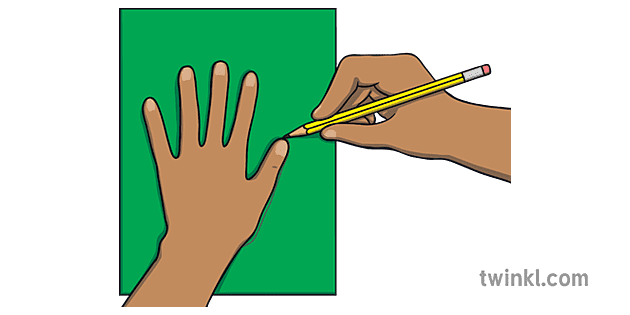 step01 drawing around a hand on card craft remembrance day handprint ks1