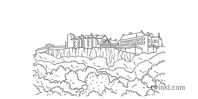 Stirling Castle Layout Sketch Coloring Page