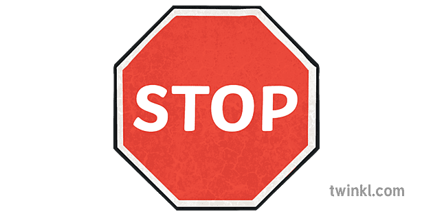stop sign object ks2 directions Illustration - Twinkl