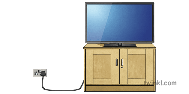 tv terpasang masuk Illustration - Twinkl