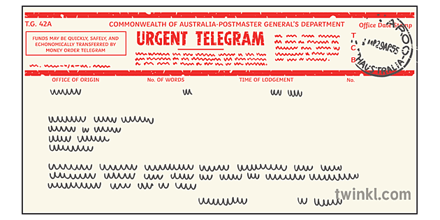 telegram telegrams display poster english ks1 Illustration - Twinkl