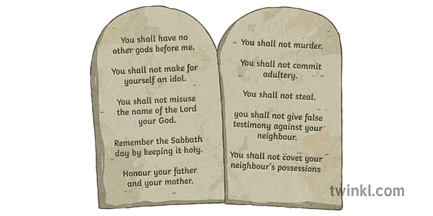 Ten Commandments Tablet Stone Tablets God Religion Secondary