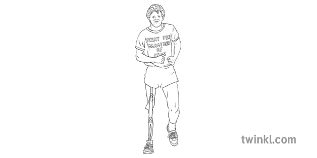 terry fox amutee running canada marathon disability ks2 bw rgb