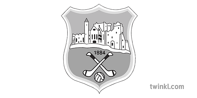 tipperary gaa black and white Illustration - Twinkl