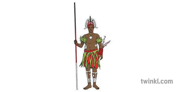 Torres Strait Islander Man ks2 Illustration - Twinkl