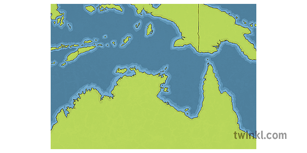 torres strait islander map no text ks2 Illustration - Twinkl