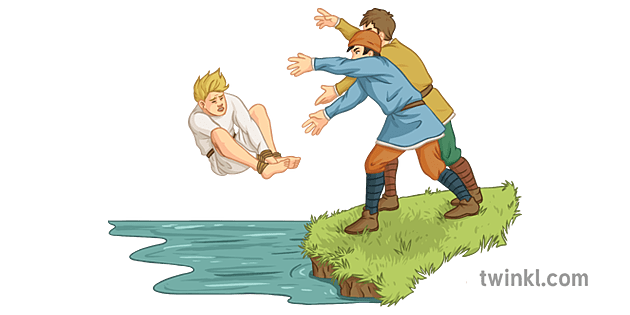 Trial by Cold Water History Crime Ordeal Secondary Illustration - Twinkl