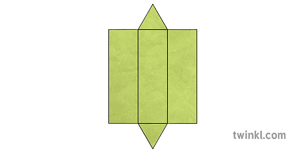 Dreiecksprisma Netz Illustration - Twinkl