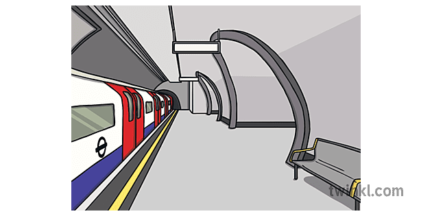 tube station platform getting the tube visual support picture cards ks1