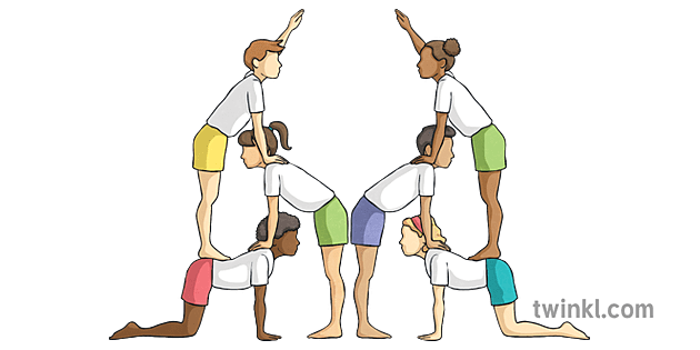 twin peaky group balance children y6 gymnastiek rivieren en bergen ...