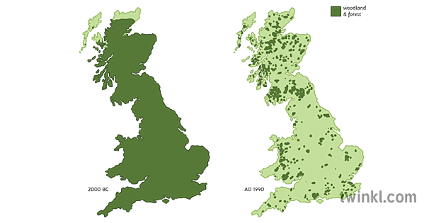 royaume uni carte de déforestation science forest ecologie nature ...