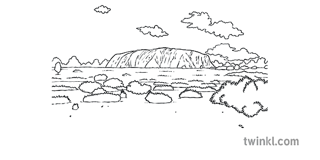uluru rysunek strona Illustration - Twinkl