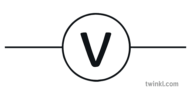 voltímetro símbolo circuitos electricidad ciencia ks4 Ilustración - Twinkl
