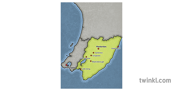wairarapa mapa Illustration - Twinkl