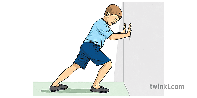 empurrar na parede Illustration - Twinkl