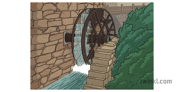 Watermill Illustration - Twinkl