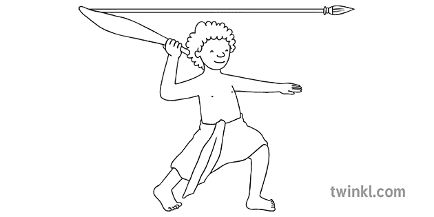 woomera throwing spear aboriginal australia ks1 black and white ...