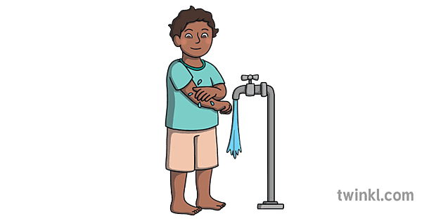 Wudu Step 6 Washing Arms Illustration