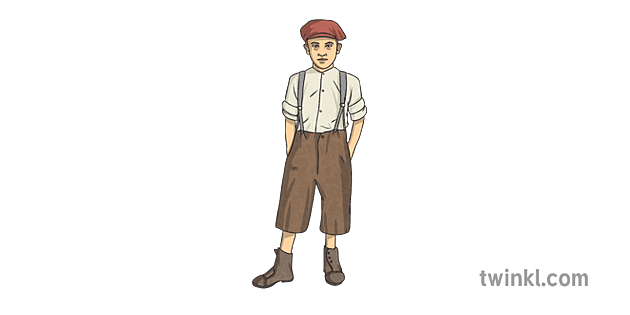 Young Victorian Boy Illustration - Twinkl