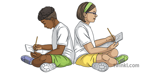 back to back drawing ver 1 - Twinkl