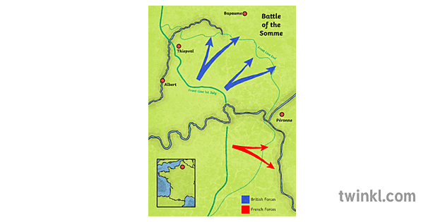 batalla del somme mapa 2 Illustration