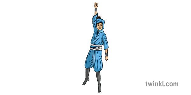 blue ninja ver 1 Illustration - Twinkl