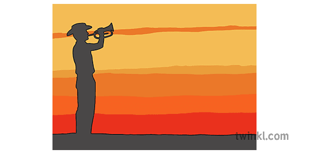 Bugler Silhouette Illustration
