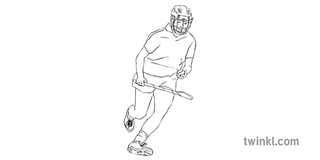 camogie player 1 чорна белы Illustration - Twinkl