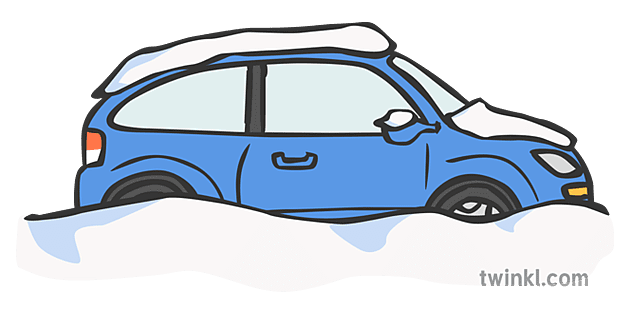 Winter Snow Car Cartoon