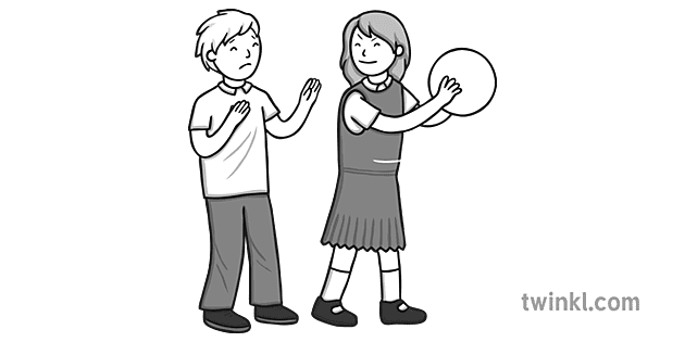 porwanie dzieci czarno białe Illustration - Twinkl