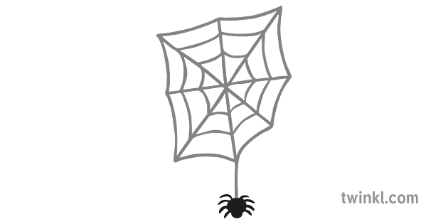 sapot ng gagamba 01 itim at puti - Twinkl