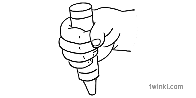 Cylindrical Grasp Black and White - Twinkl