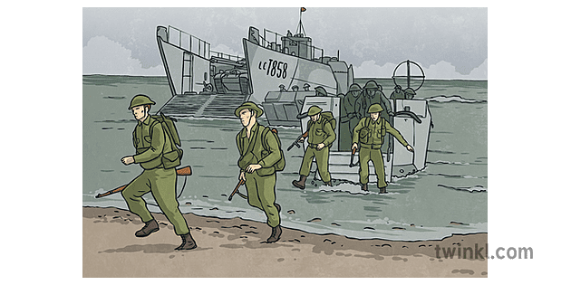 D Day Illustration - Twinkl